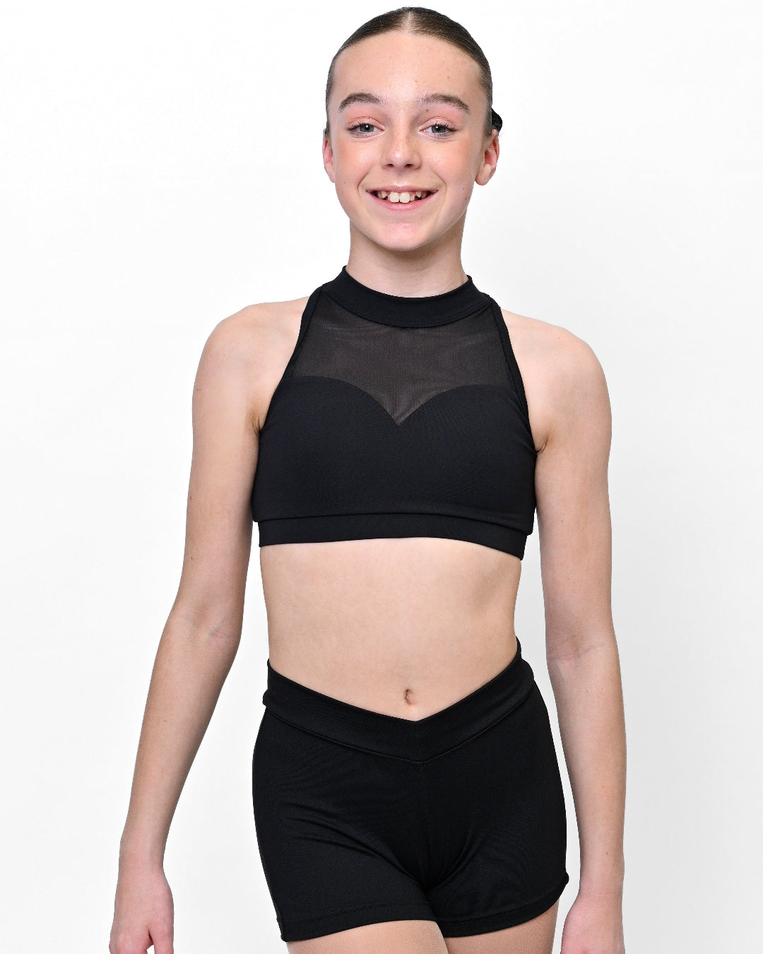 Sophie Crop Top - Sweetheart Mesh Dance Crop | Total Dance – totaldanceaus