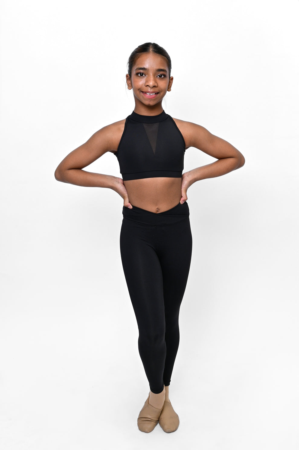 High Waisted Cross Over Dance Leggings | Essential Dancewear | Total ...